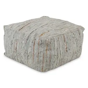 LIVABLISS Anthracite Pouf Natural