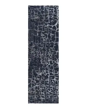 SURYA Banshee Runner Area Rug, 2'6 X 8 - Navy/denim