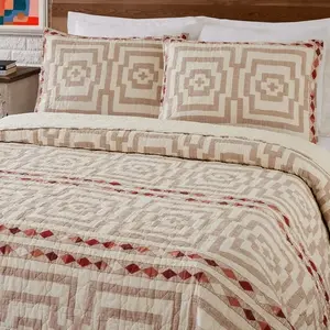 JUNGALOW Justina Blakeney Hypnotic Quilt Set, King - Cream