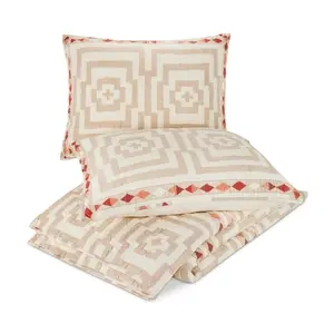JUNGALOW Justina Blakeney Hypnotic Quilt Set, King - Cream