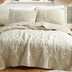 JUNGALOW Justina Blakeney Hamsa Quilt Set, Full/queen - Natural