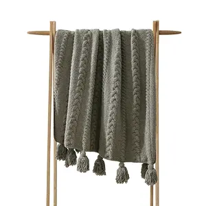 SUNDAY CITIZEN Braided Pom Pom Throw
