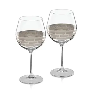 MICHAEL WAINWRIGHT Truro Red Wine Glass Set Of 2 - Clear/platinum