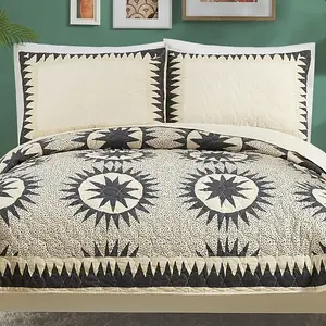 JUNGALOW Justina Blakeney Soleil Quilt Set, Full/queen - Cream
