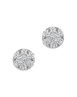 Diamond Cluster Stud Earrings