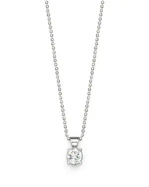 Bloomingdale'S Diamond Solitaire Pendant Necklace - White