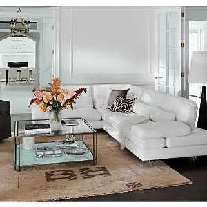 GIUSEPPE NICOLETTI Serena Square Corner 2-piece Sectional - Exclusive Colorado 1581 Optic White