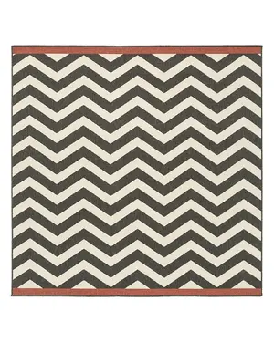 LIVABLISS Alfresco Alf-9646 Square Area Rug, 8'10 X 8'10 - Black
