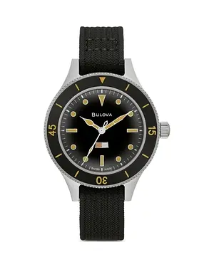 Bulova Archive 41mm Watch - Black/navy