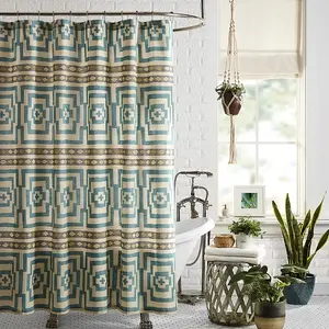 JUNGALOW Justina Blakeney Hypnotic Shower Curtain - Black