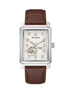 Bulova Sutton 33mm Strap Watch - White/brown