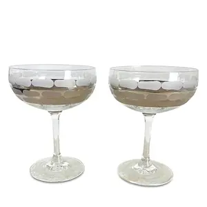 MICHAEL WAINWRIGHT Truro Coupe Glass, Set Of 2 - Platinum