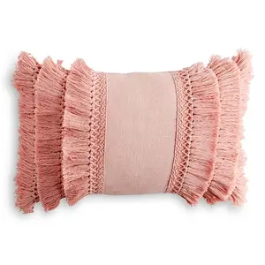 PERI HOME Fringe Decorative Pillow, 12 X 18 - Blush