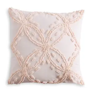 PERI HOME Metallic Chenille Decorative Pillow, 18 X 18 - Blush