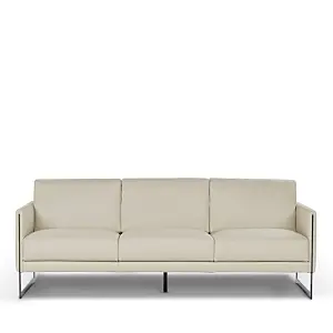 GIUSEPPE NICOLETTI Coco 81 Leather 3 Seat Sofa Bull 200 White/titanium