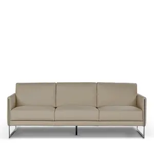 GIUSEPPE NICOLETTI Coco 81 Leather 3 Seat Sofa - Bull Beige/titanium