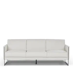 GIUSEPPE NICOLETTI Coco 81 Leather 3 Seat Sofa - Bull Grigio/titanium