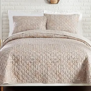 JUNGALOW Justina Blakeney Abrazo Quilt Set, Full/queen - Taupe