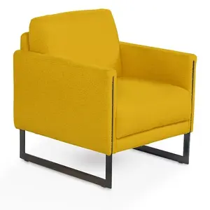 GIUSEPPE NICOLETTI Coco Boucle Chair - Teddy Giallo/titanium