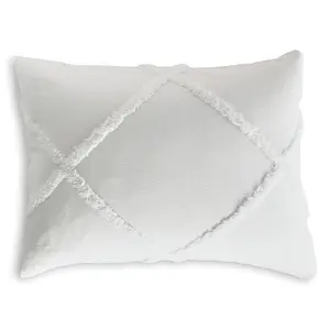 PERI HOME Chenille Lattice Standard Sham - White