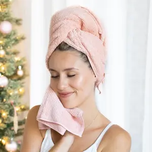 VOLO BEAUTY 3-pc. Face Towels With Reusable Tote - Cloud Pink