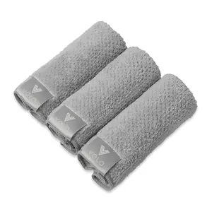 VOLO BEAUTY 3-pc. Face Towels With Reusable Tote - Luna Gray