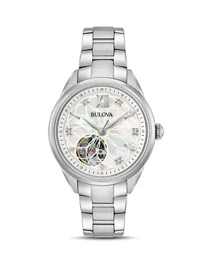 Bulova Automatic Watch 34.5mm - White/silver