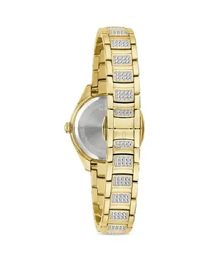 Bulova Crystal Watch - White/gold
