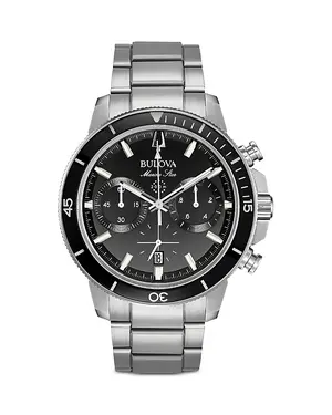 Bulova Marine Star Chronograph, 45mm - Black/silver
