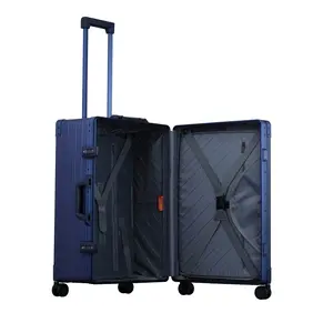 ALEON Traveler 26" Aluminum Spinner Suitcase - Blue