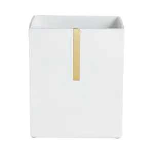 ROSELLI Houston Street /brass Wastebasket - White