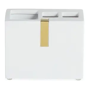 ROSELLI Houston Street /brass Toothbrush Holder - White
