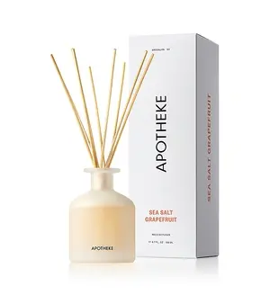 APOTHEKE Sea Salt Grapefruit Reed Diffuser, 6.7 Fl. Oz. Clear