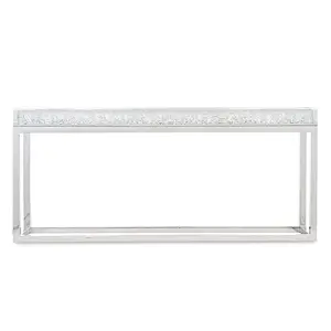 BERNHARDT Arctic Console Table - Clear/silver