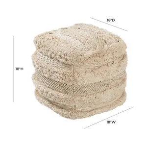 TOV FURNITURE Yorba Cotton Pouf