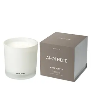 APOTHEKE White Vetiver Scented 3-wick Candle, 26 Oz. White
