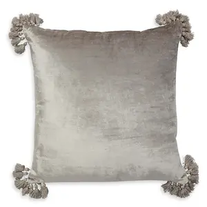 ROSELLI Raj Velvet Decorative Pillow, 20 X 20 - Silver