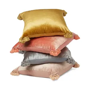 ROSELLI Raj Velvet Decorative Pillow, 20 X 20 - Silver