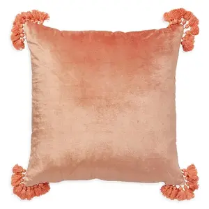 ROSELLI Raj Velvet Decorative Pillow, 20 X 20 - Terracotta