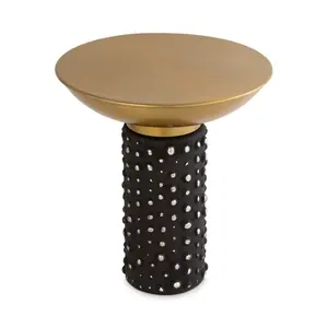 TOV FURNITURE Blaze Glass/brass Side Table