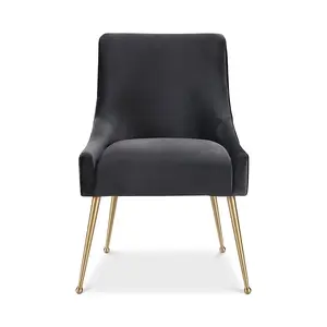 TOV FURNITURE Beatrix Velvet Side Chair - Grey