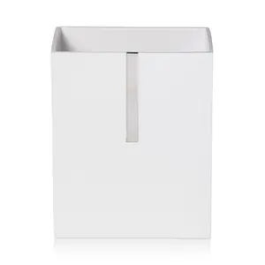 ROSELLI Houston Street Wastebasket - White