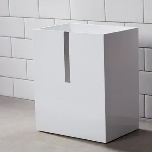 ROSELLI Houston Street Wastebasket - White