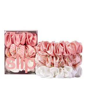 Slip Pure Silk Large Scrunchies Set Of 3 Petal