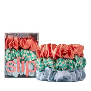 Slip Pure Silk Large Scrunchies Set Of 3 Sea Mist