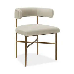 TOV FURNITURE Kim Velvet Chair - Cream