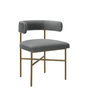 TOV FURNITURE Kim Velvet Chair - Grey