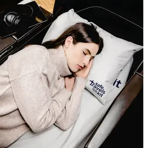 SAFE TRAVELS KIT Luxury Travel Airplane Seat Cover And Pillow Case Set