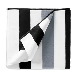 LAGUNA BEACH TEXTILE COMPANY Laguna Beach Cabana Beach Towel - Black  Stone
