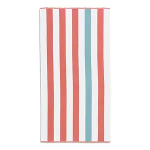 LAGUNA BEACH TEXTILE COMPANY Laguna Beach Cabana Beach Towel - Coral/sea Glass